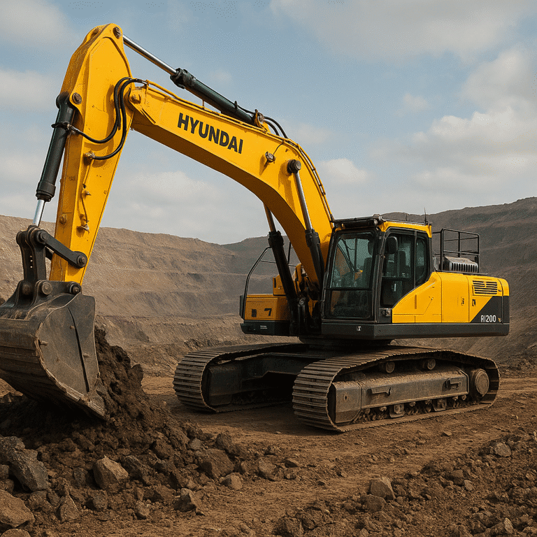 Hyundai R1200-9 – (mining, heavy excavation) - Machines at work