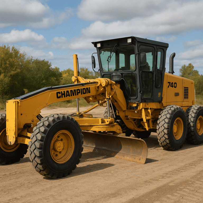 Champion 740 – (motor grader) - Machines at work
